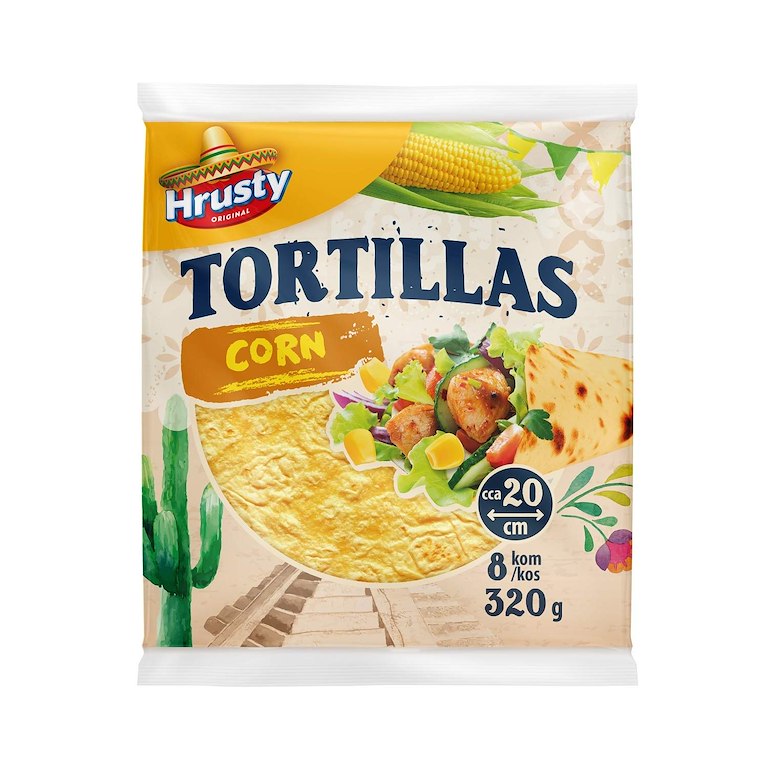 Tortilja kukuruzna 8/1 320g Hrusty