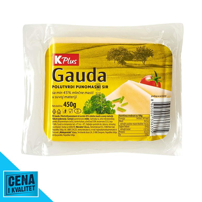 Sir gauda 450g K Plus