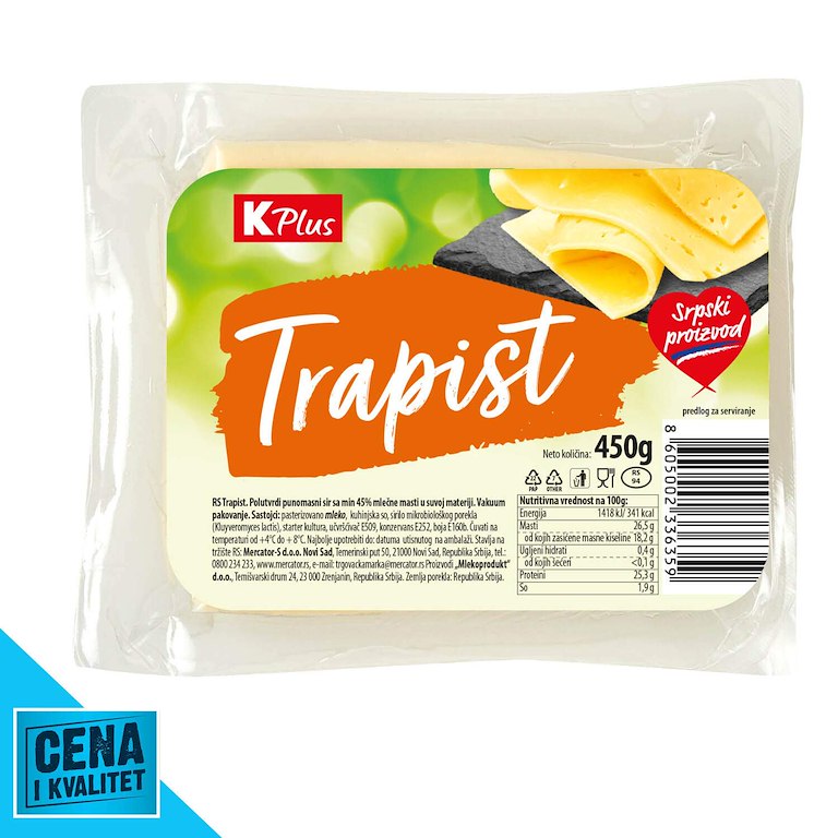 Sir trapist 450g K Plus