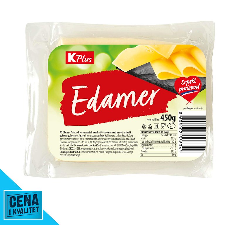 Sir edamer 450g K Plus