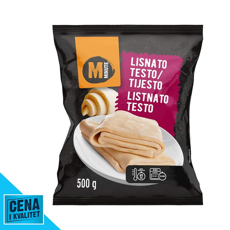 Testo lisnato smrznuto 500g Minute