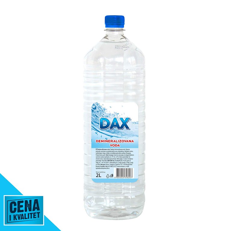 Voda demineralizovana 2l Dax