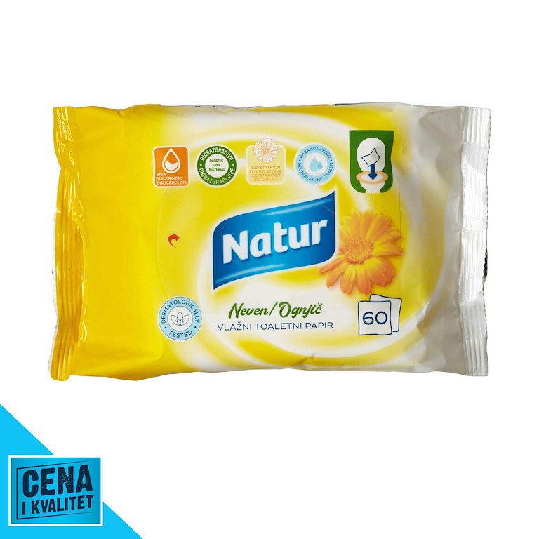 Toalet papir vlažni 60 komada Natur