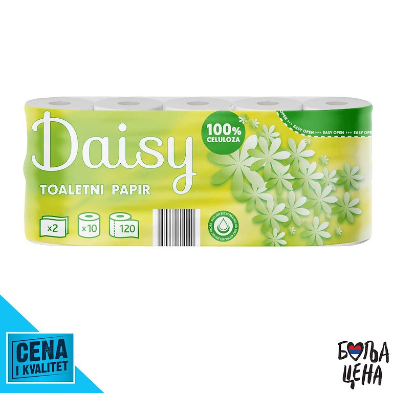 Toalet papir 2-slojni 120 listića 10/1 Daisy