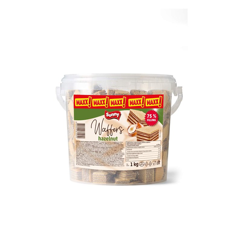 Napolitanke lešnik 1kg Sunny