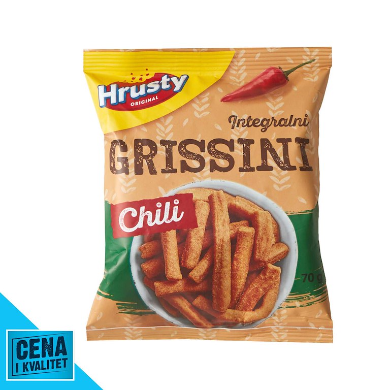Grisine integralne čili 70g Hrusty