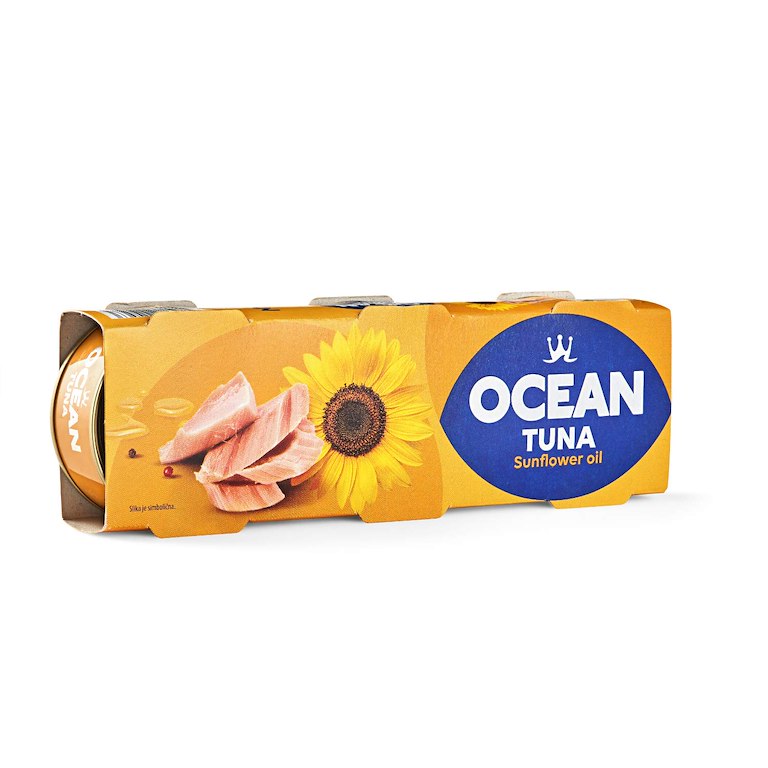 Tunjevina komadi u suncokretovom ulju 3x70g Ocean