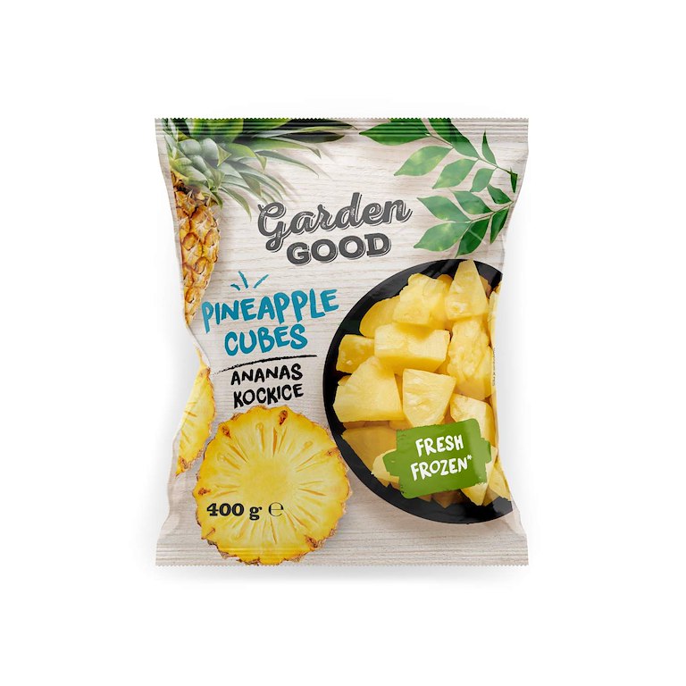 Smrznute kockice ananasa 400g Garden Good