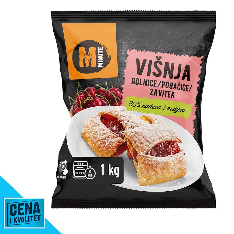 Rolnice sa višnjama smrznute 1kg Minute