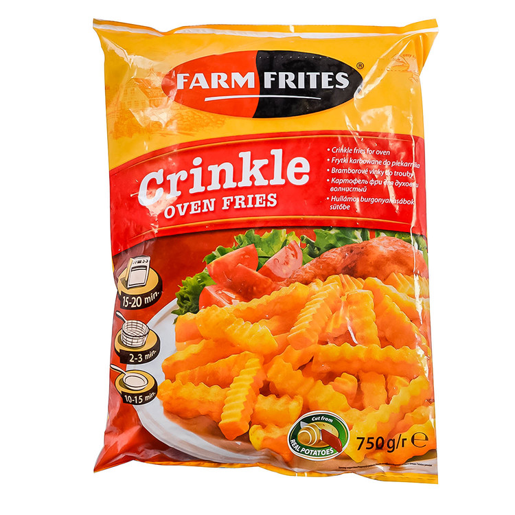 Pomfrit talasasti (rebrasti) smrznut 750g Farm Frites