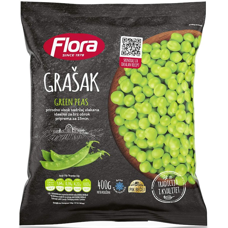 Grašak smrznut 400g Flora