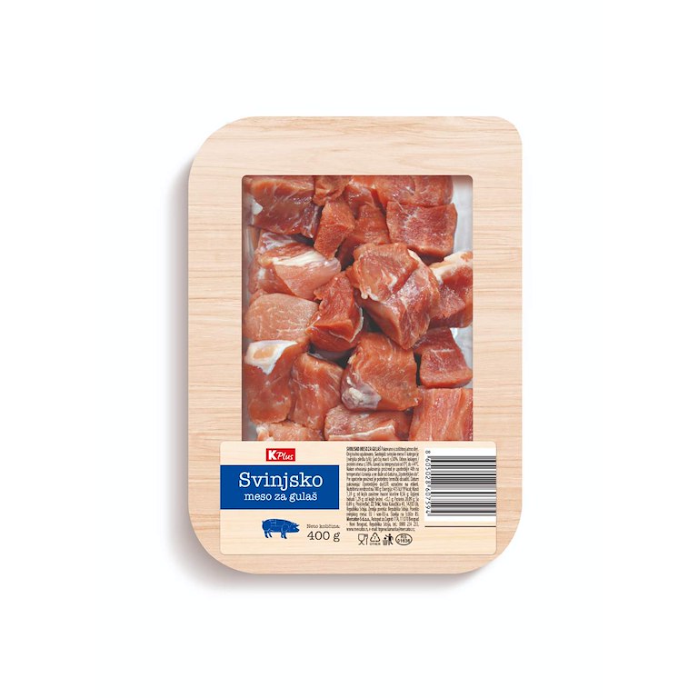 Svinjsko meso za gulaš 400g K Plus