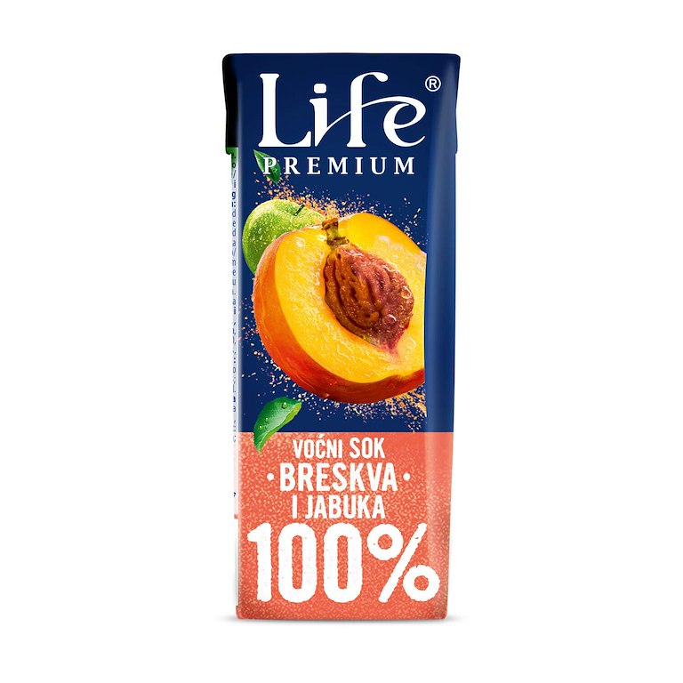 Sok premium breskva i jabuka sa vitaminom C 0.2l Life