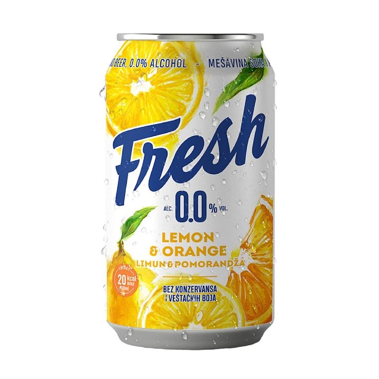 Fresh pivo radler limun-pomorandža bezalkoholno 0,33l