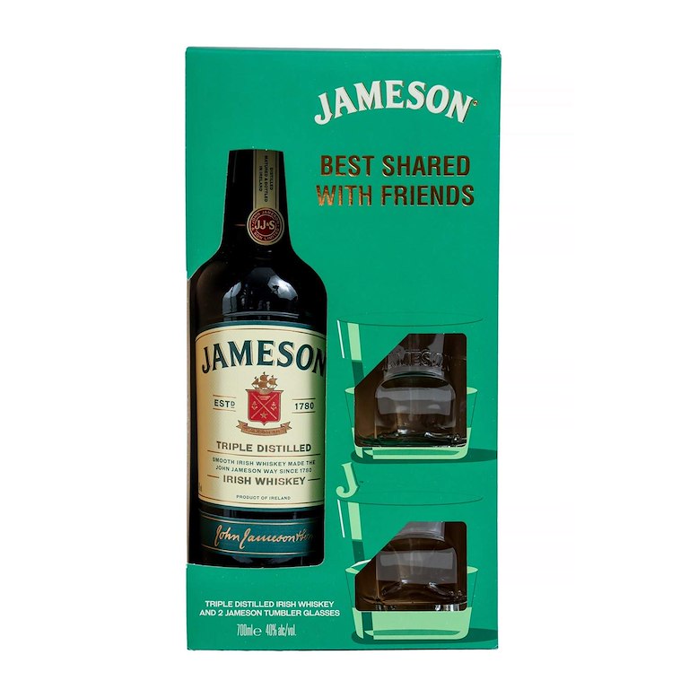 Jameson 0,7l + 2 čaše