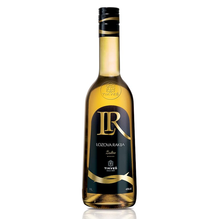 Tikveš rakija lozovača žolta 40% 1l