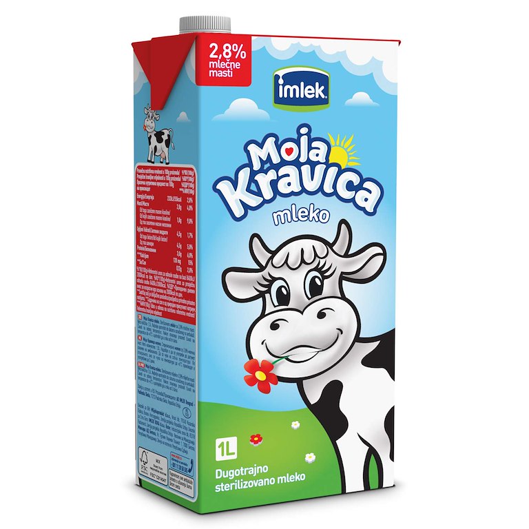 Mleko UHT 2,8%mm 1l Moja Kravica