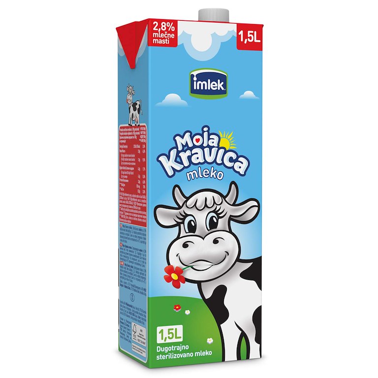 Mleko UHT 2,8%mm 1,5l Moja Kravica