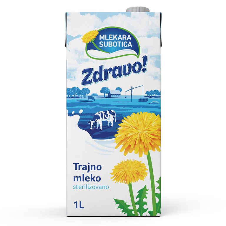 Mleko UHT 2%mm 1l Zdravo