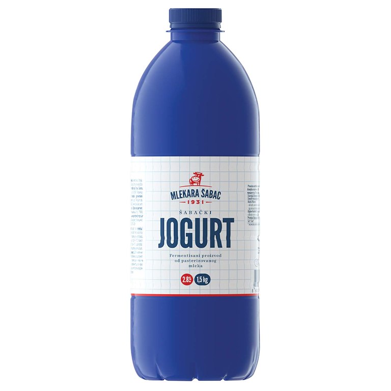 Jogurt natur 2,8%mm 1,5kg Mlekara Šabac