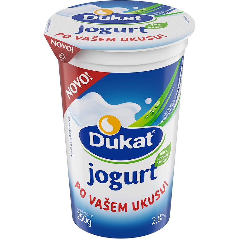 Jogurt natur 2,8%mm 250g Dukat