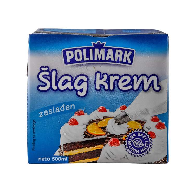 Šlag krem biljni 500ml Polimark