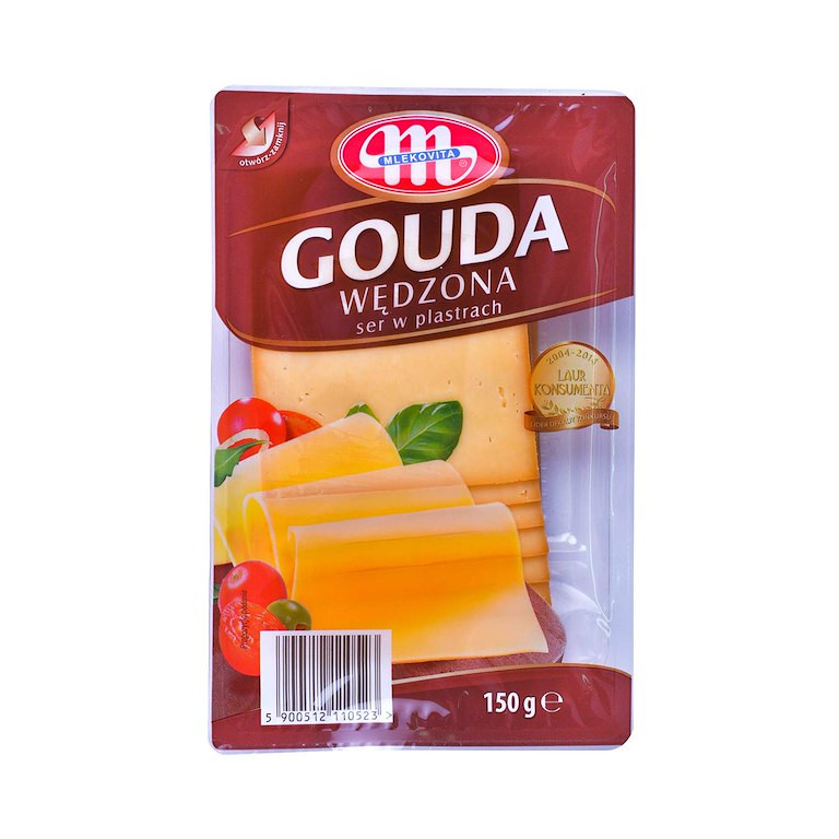 Sir gauda dimljena slajs 150g Mlekovita