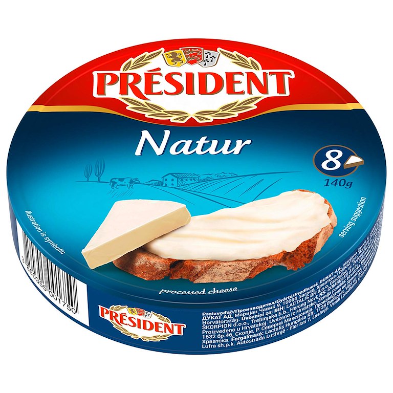 Sir topljeni natur premium 140g President