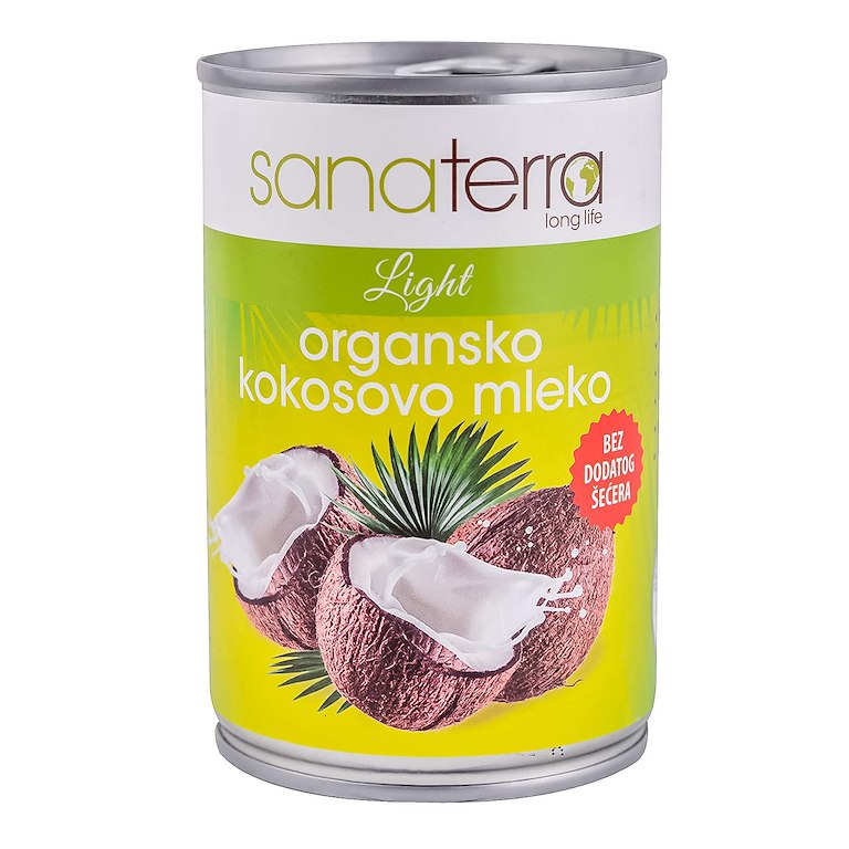 Mleko kokosovo organsko 400ml Sanaterra