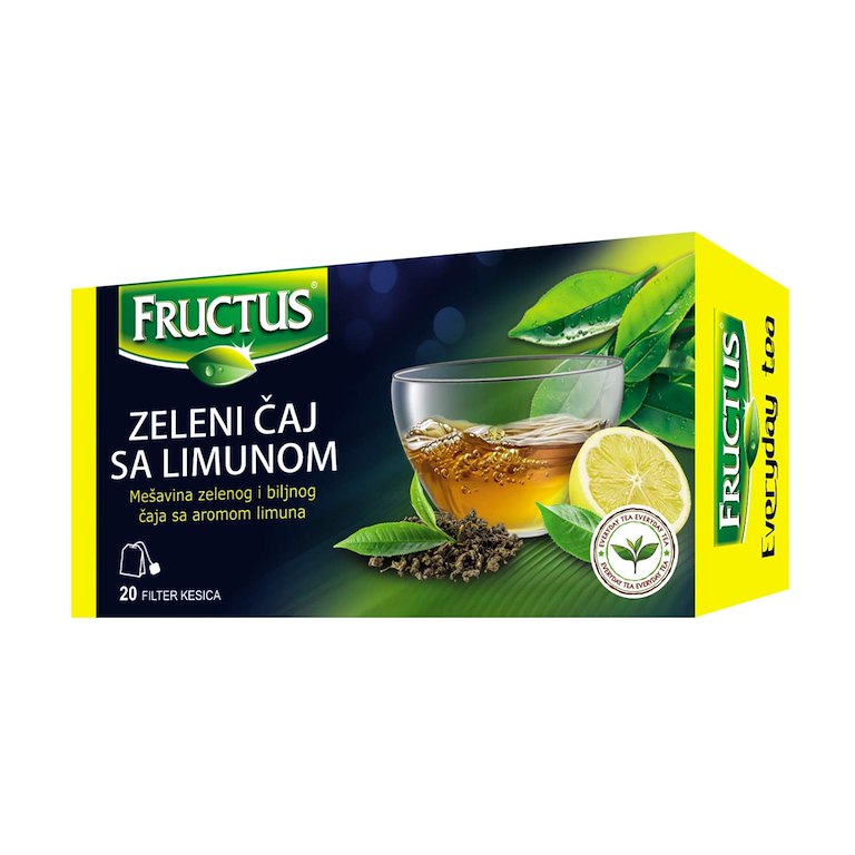 Čaj zeleni i limun 20/1 30g Fructus