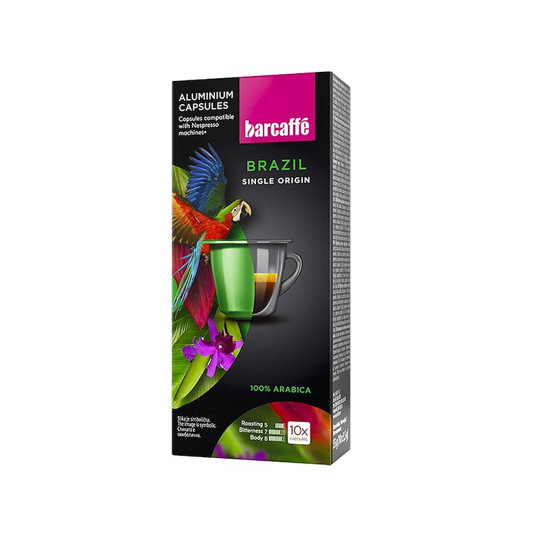 Kapsule Nespresso aluminijumske Single Origin Brazil 55g Barcaffe