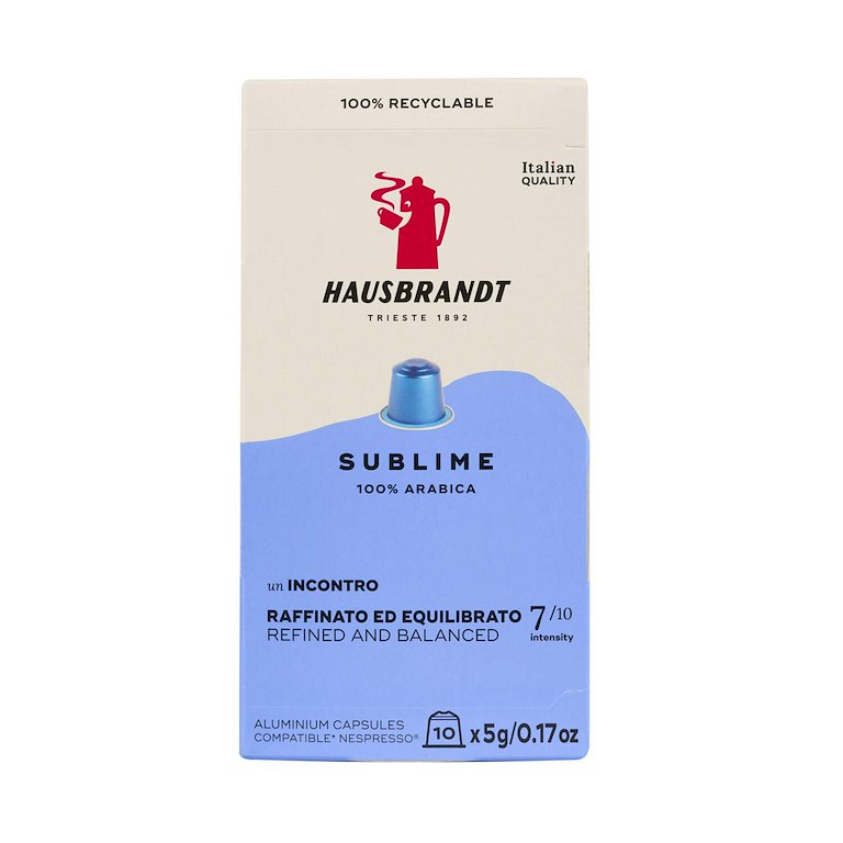 Kapsule kompatibilne Sublime 10/1 50g Hausbrandt