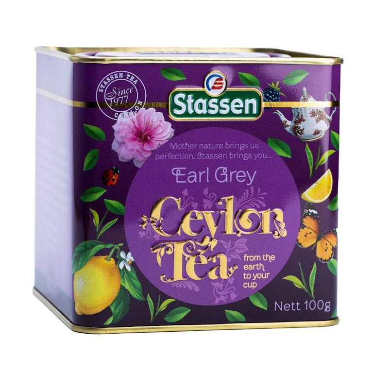 Čaj crni Earl Grey u limenci 100g Stassen