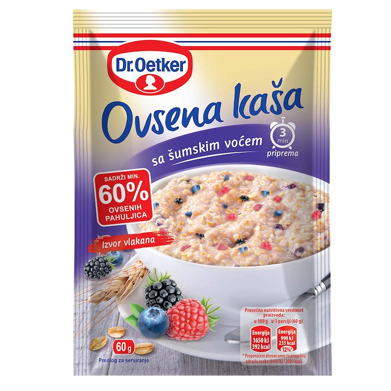 Kaša ovsena šumsko voće 60g Dr. Oetker