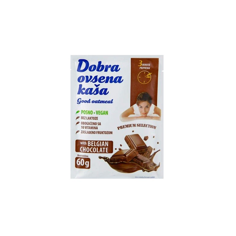 Kaša ovsena Belgian creamy choco 60g Dobra
