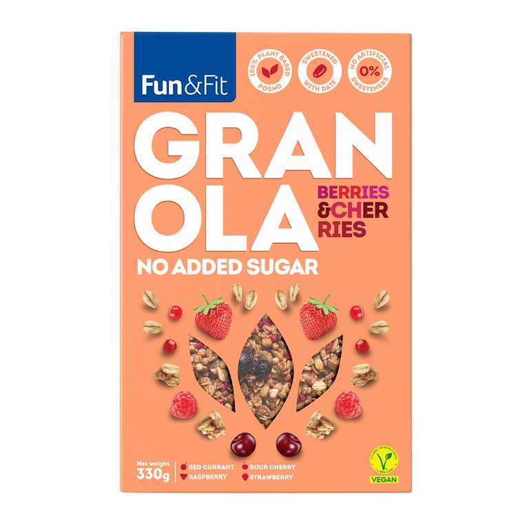 Granola crveno voće 330g Fun&Fit