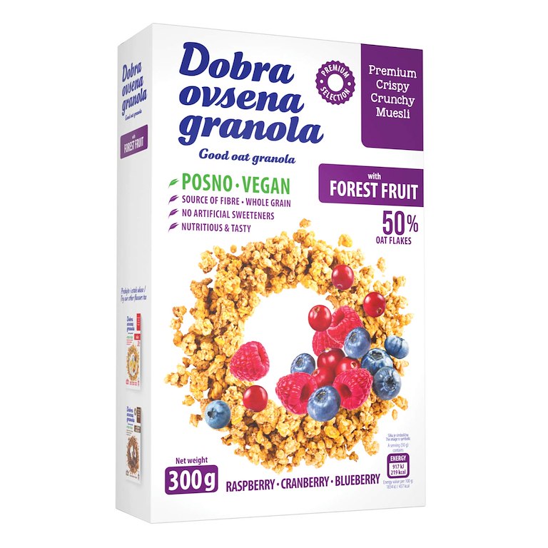 Granola ovsena premium šumsko voće 300g Dobra