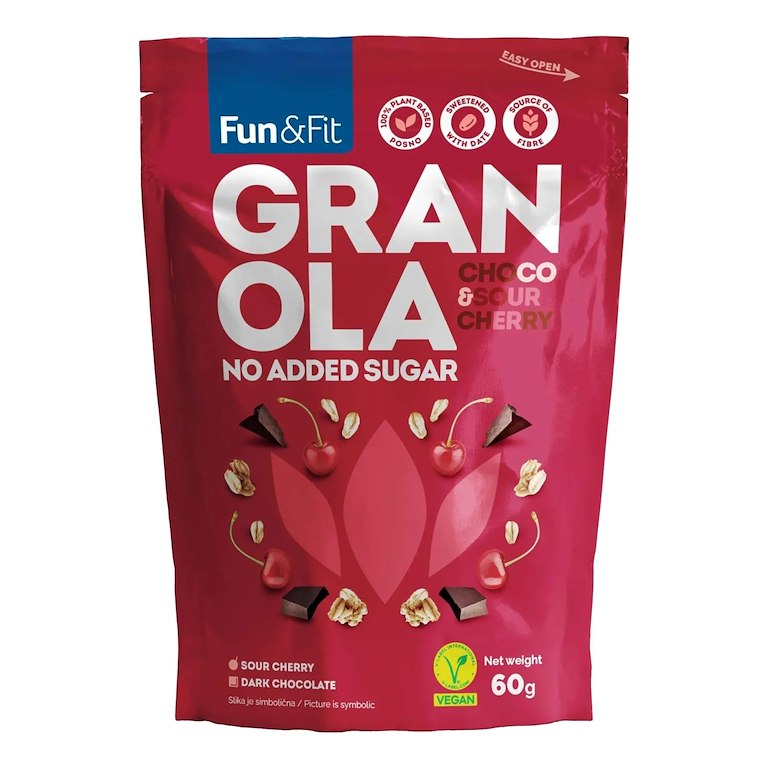 Granola kaša čoko višnja 60g Fun&Fit