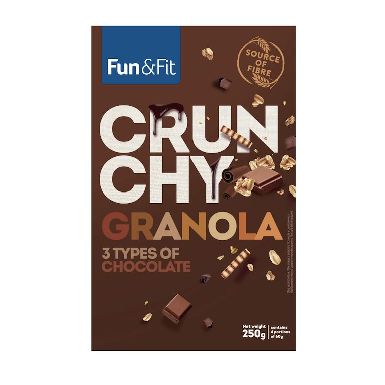 Musli hrskavi sa čokoladom 250g Fun&Fit