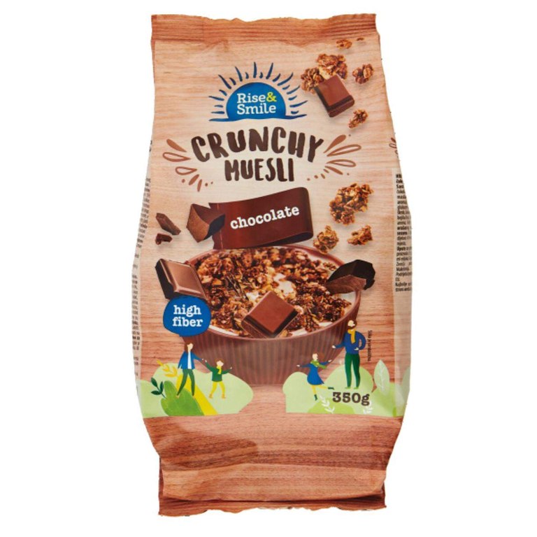 Musli Crunchy čoko 350g Rise&Smile