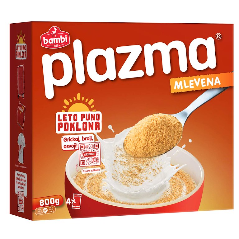 Keks mleveni Plazma 800g Bambi