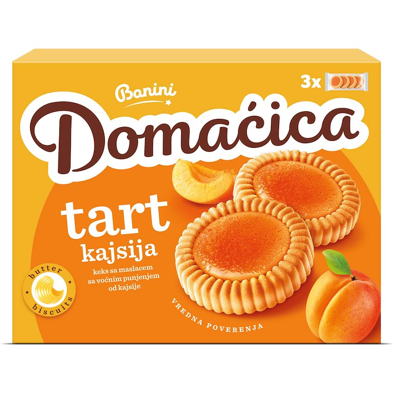 Keks Domaćica Tart kajsija 210g