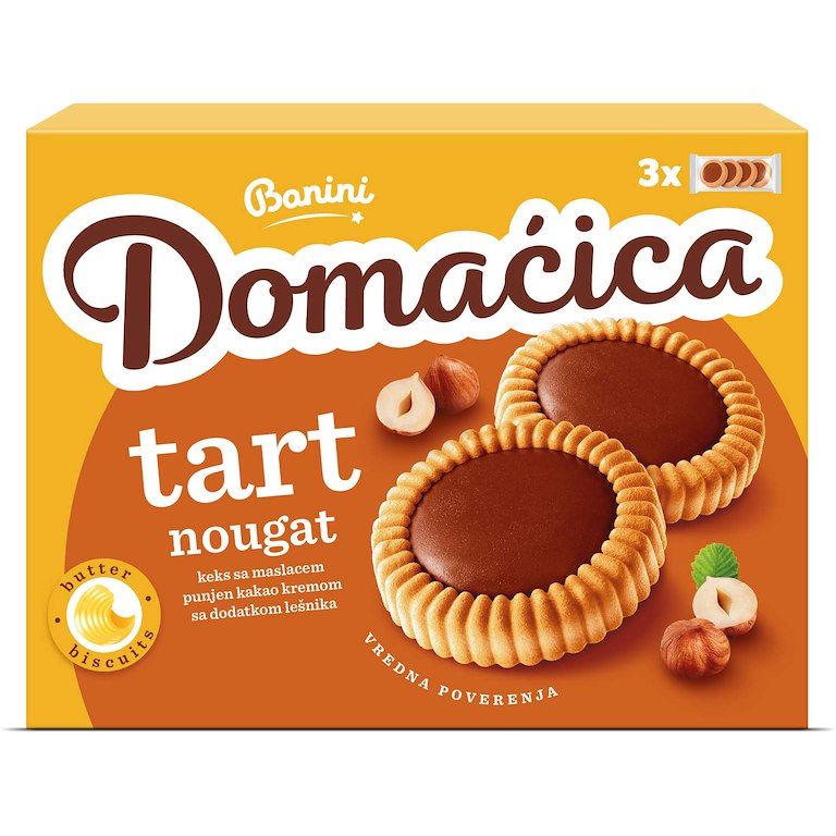 Keks Domaćica Tart Nougat 210g