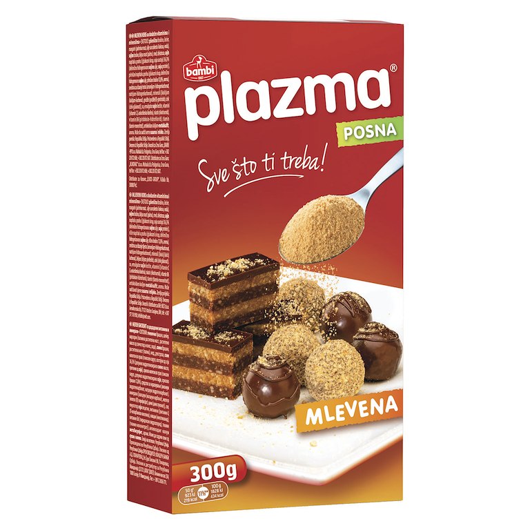 Keks mleveni Plazma posni 300g Bambi
