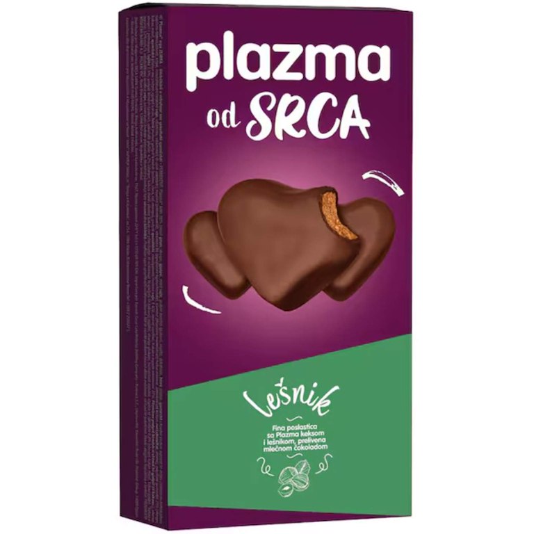 Kolacici od srca sa lešnikom 100g Plazma