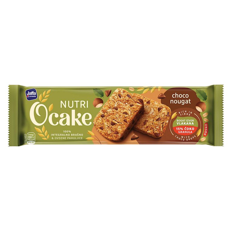 Keks integralni Nutri choco nugat 115g O'Cake