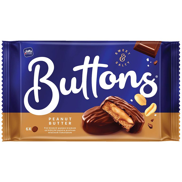 Biskvit Buttons peanut butter 95g Jaffa