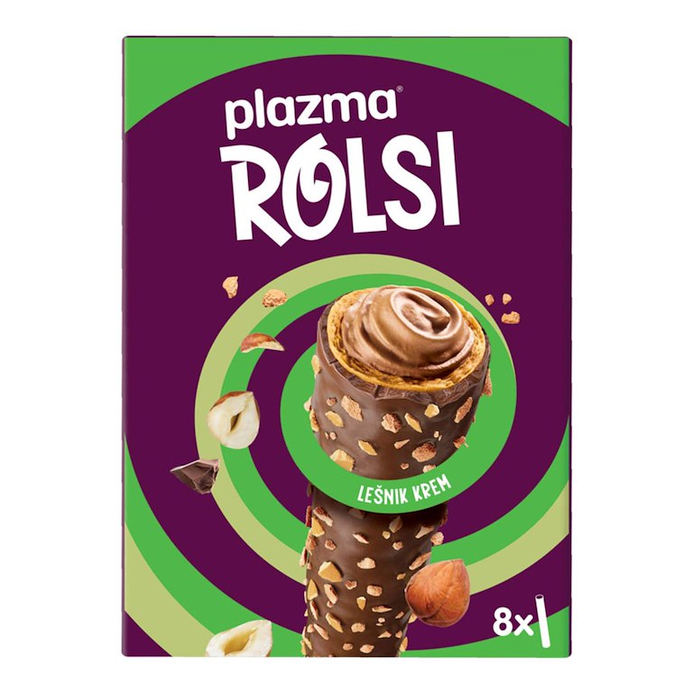 Vafl roleri Plazma lešnik krem 130g
