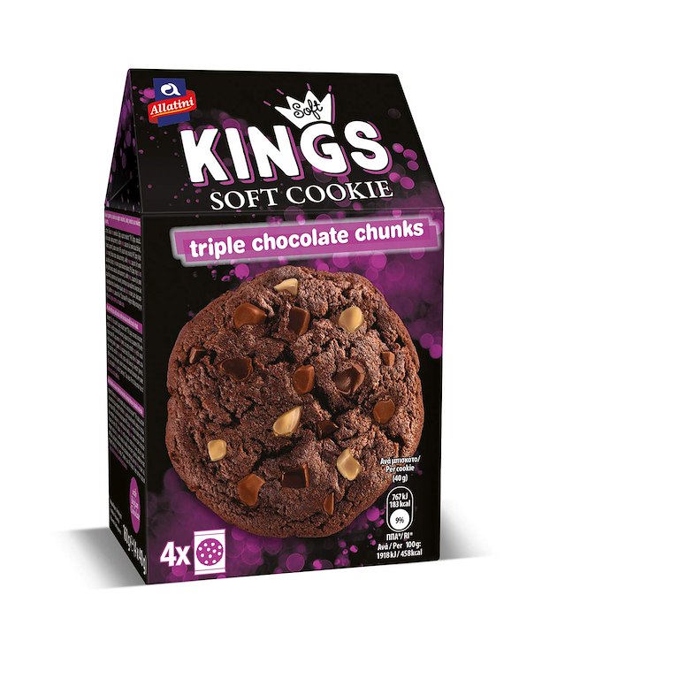 Keks Soft Kings triple cokolada 160g Elbisco