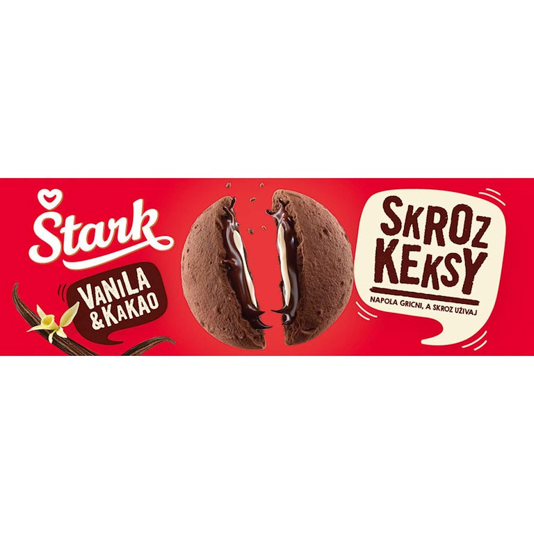 Keks Duofil kakao i vanila 135g Štark